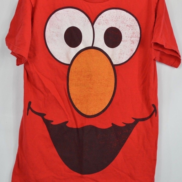 Sesame Street | Shirts | Sesame Street Mens Small Elmo Face T Shirt Red ...